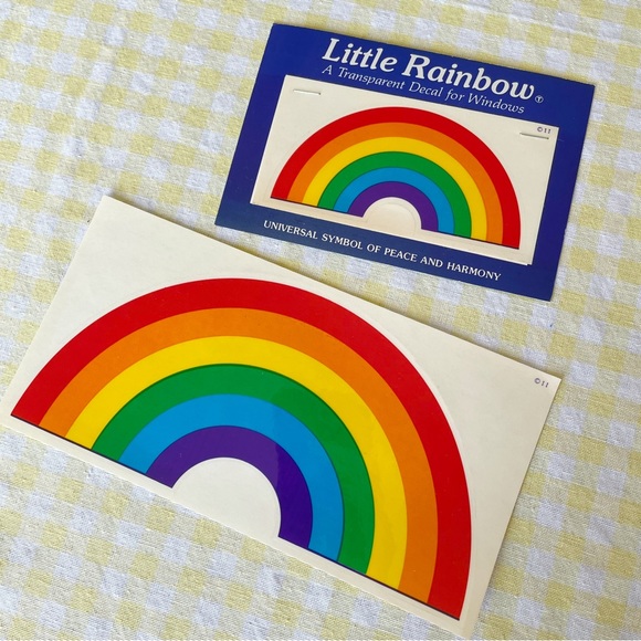 Vintage | Office | Vintage Little Rainbow Window Decal Lot Of 2 | Poshmark